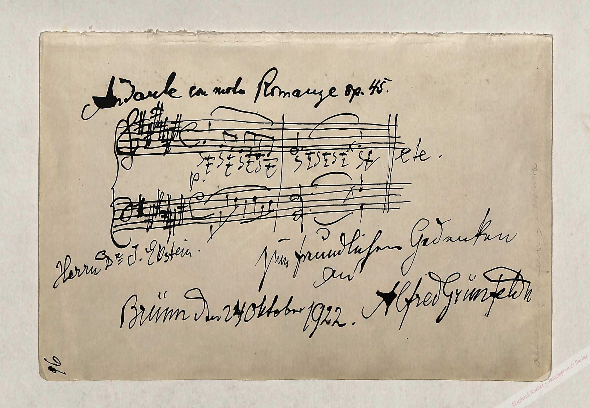 Grünfeld, Alfred, Pianist (1852-1924).