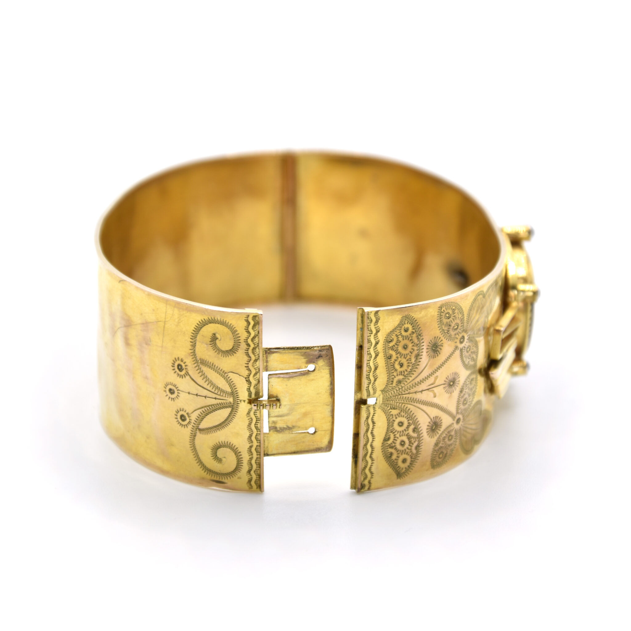 Bracciale Antico primi ‘900 in oro 12 kt con smalto, pietre colorate e zirconi - Compro oro e ...