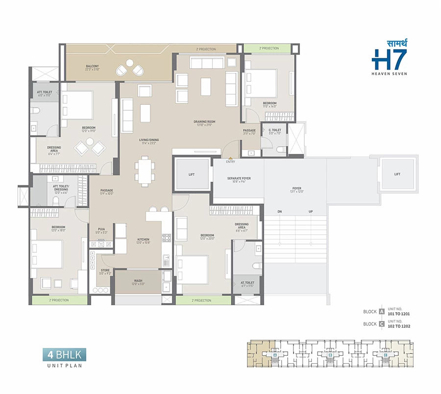 SAAMARTH H7 | 3 & 4 BHLK Apartments Ongoing Projects at Gandhinagar ...