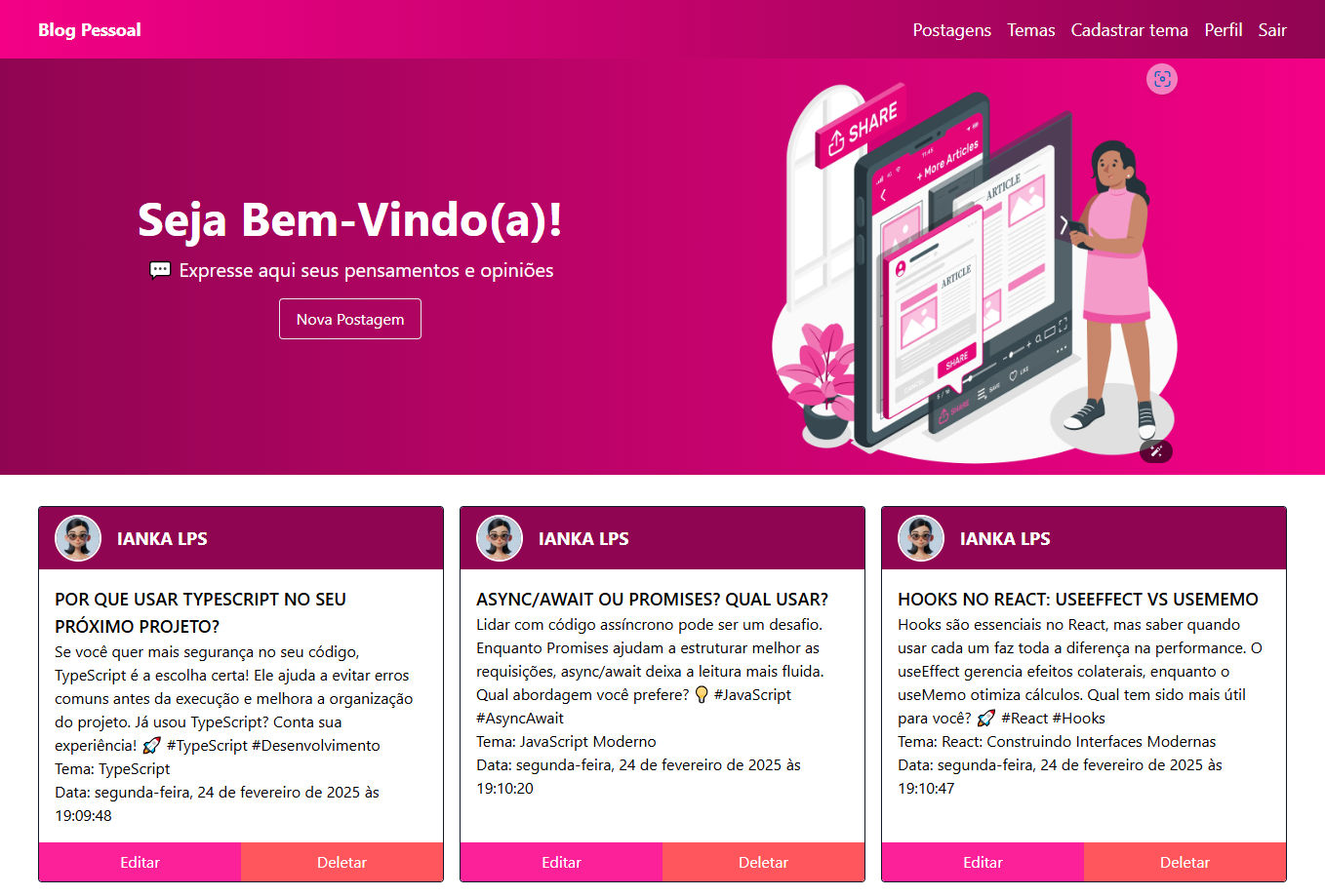 GitHub - IankaLps/blogpessoal_react