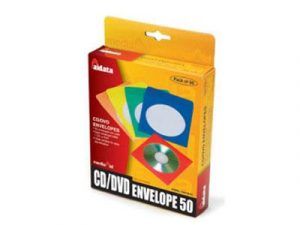AIDATA CD/DVD Pocket 50 Colored Envelopes - Diabco Stationery