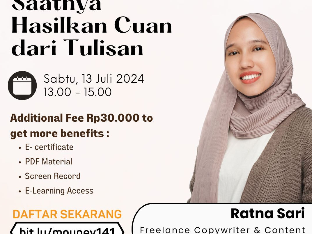 Belajar Copywriting : Saatnya Hasilkan Cuan Dari Tulisan - Mounev Academy