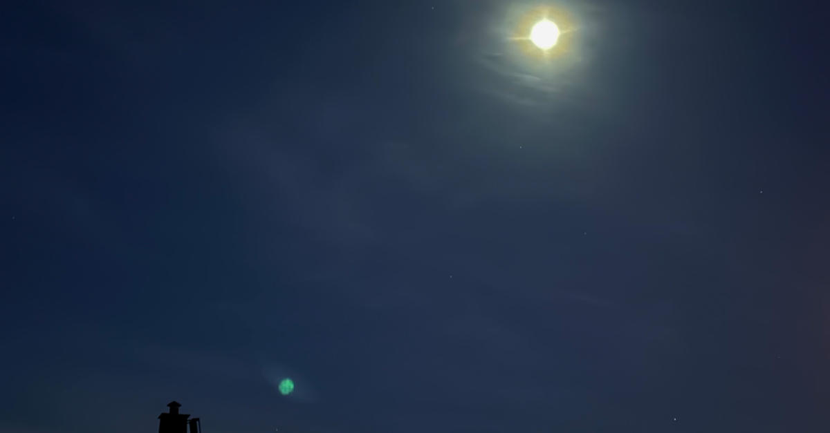 Moonlit Sky Over Rooftops free photo on Cupcake