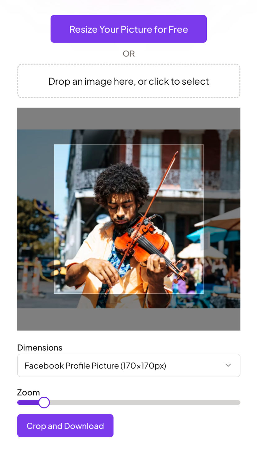 Resize Profile Pictures for Instagram, Facebook, WhatsApp, and More