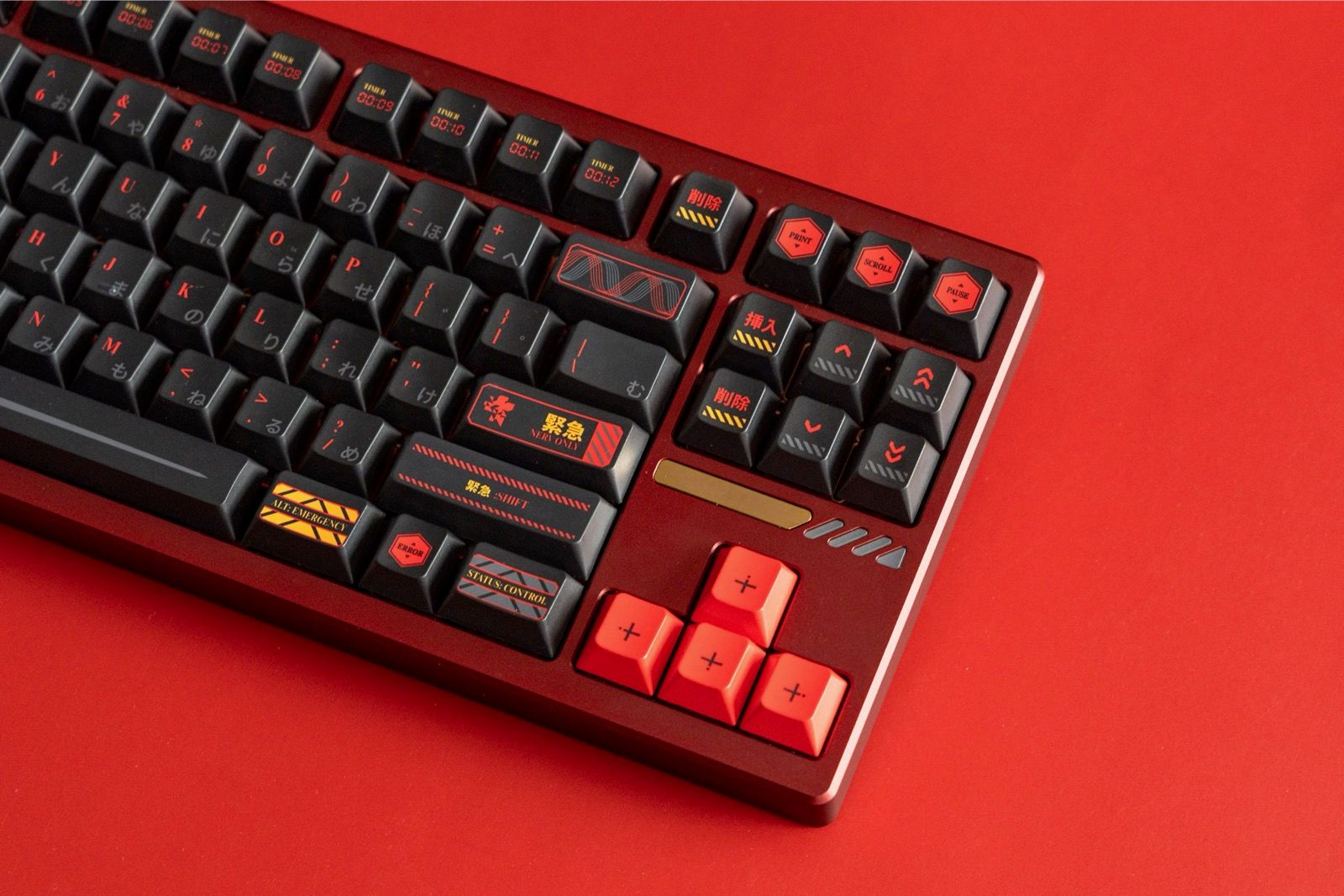 NERV ONLY – Red Black custom keycaps by Matias Pig