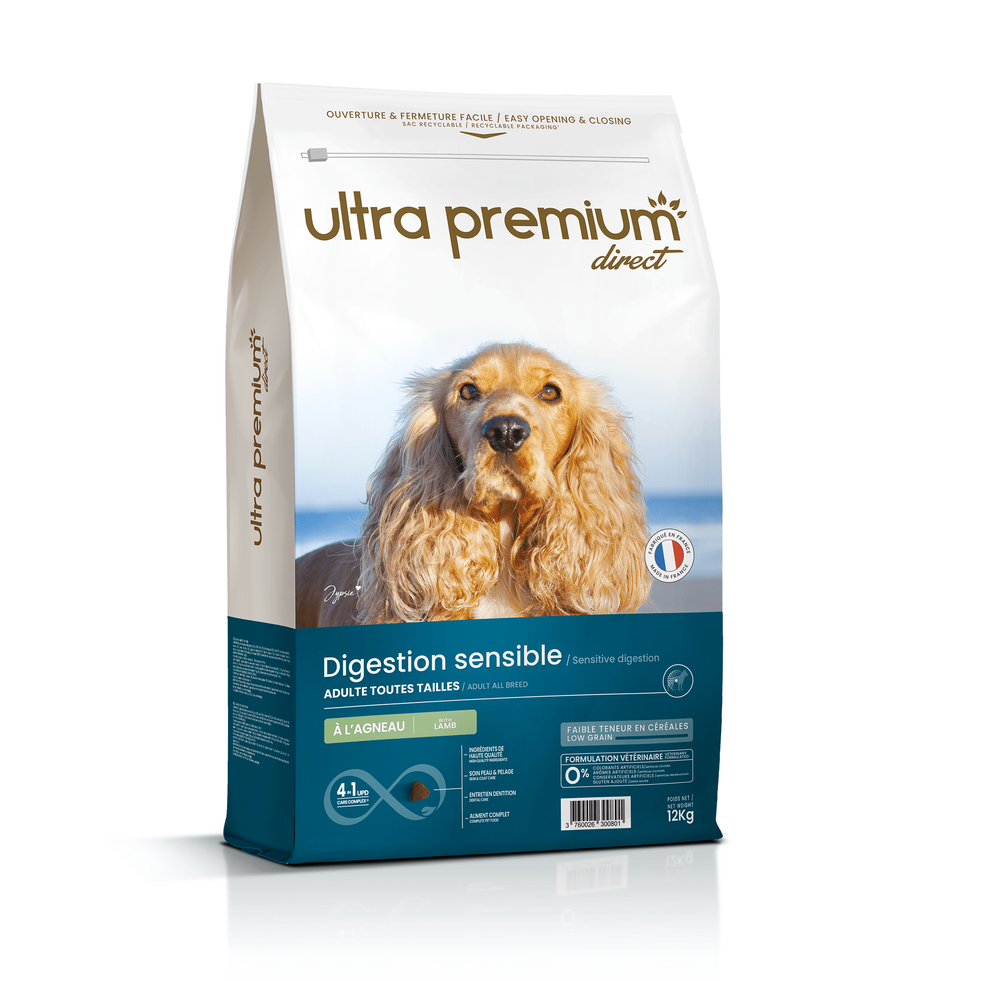 Croquettes Super Premium pour Chien Agneau et Riz - Ultra Premium Direct