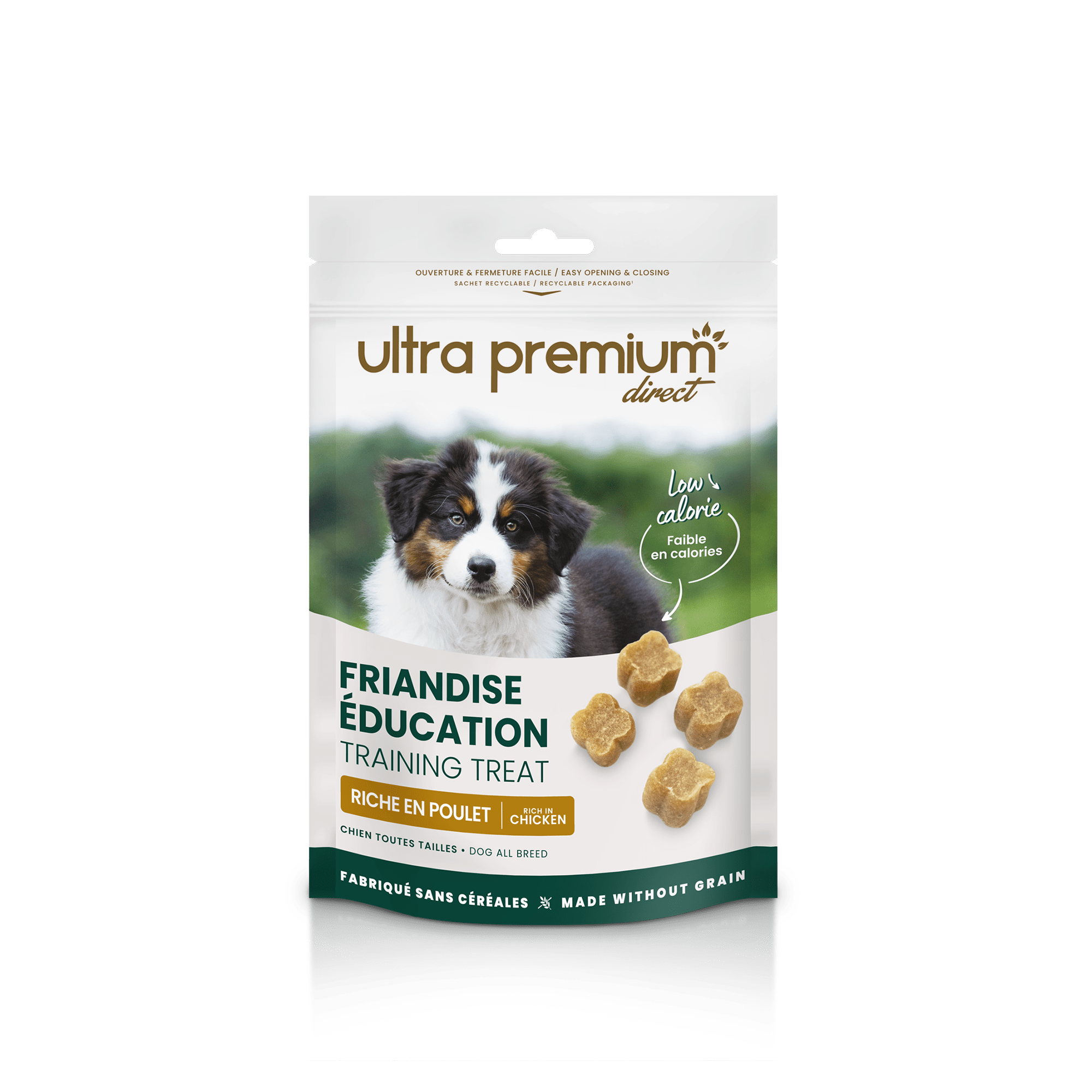 Friandise éducation fabriquée sans céréales pour chien - Ultra Premium ...