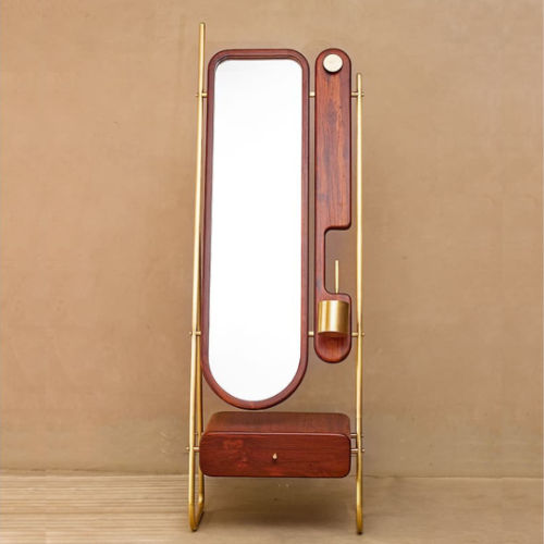 Clio Wooden Dresser with Mirror