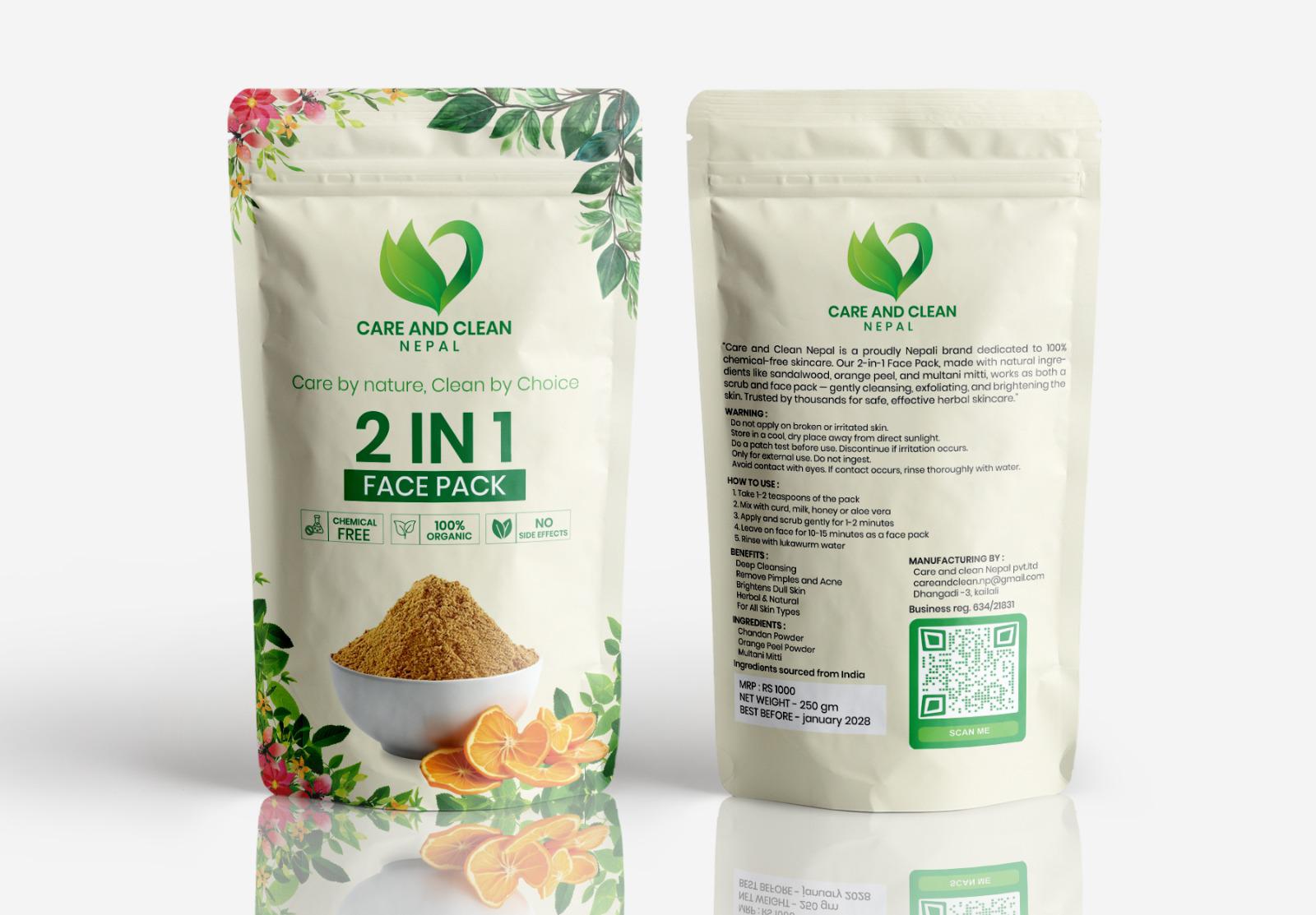 2 IN 1 FACE PACK | Care And Clean