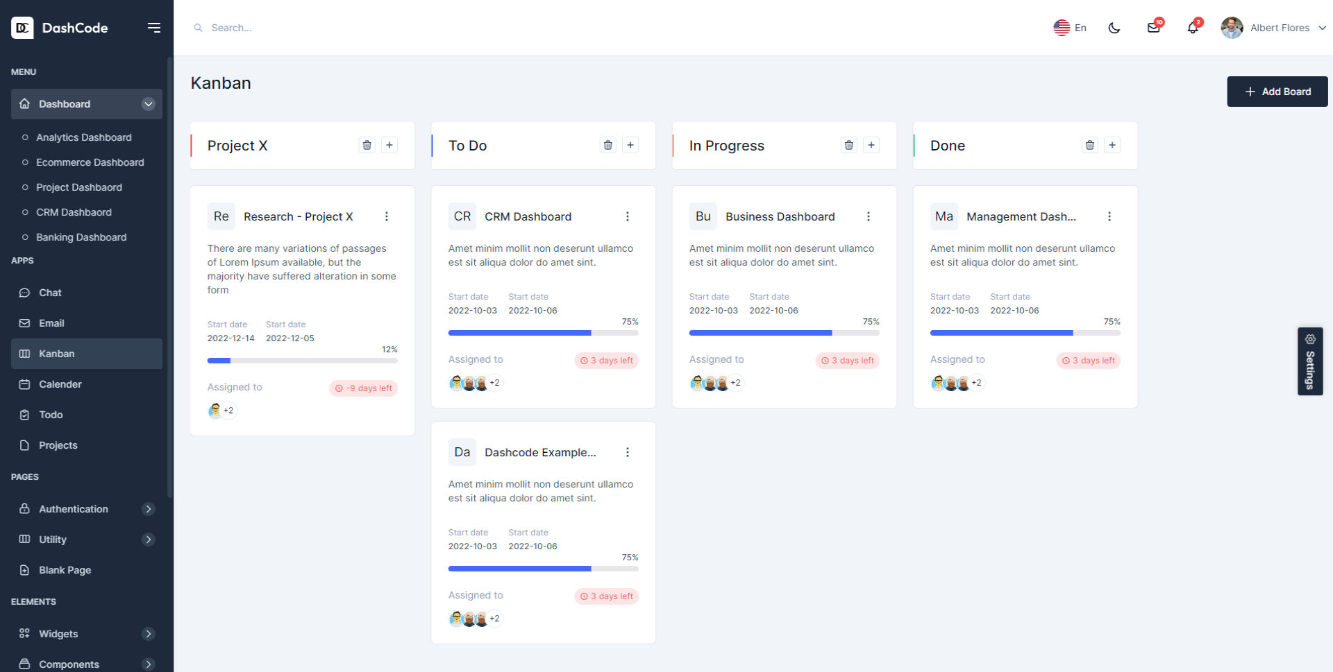 DashCode - Admin Dashboard Template