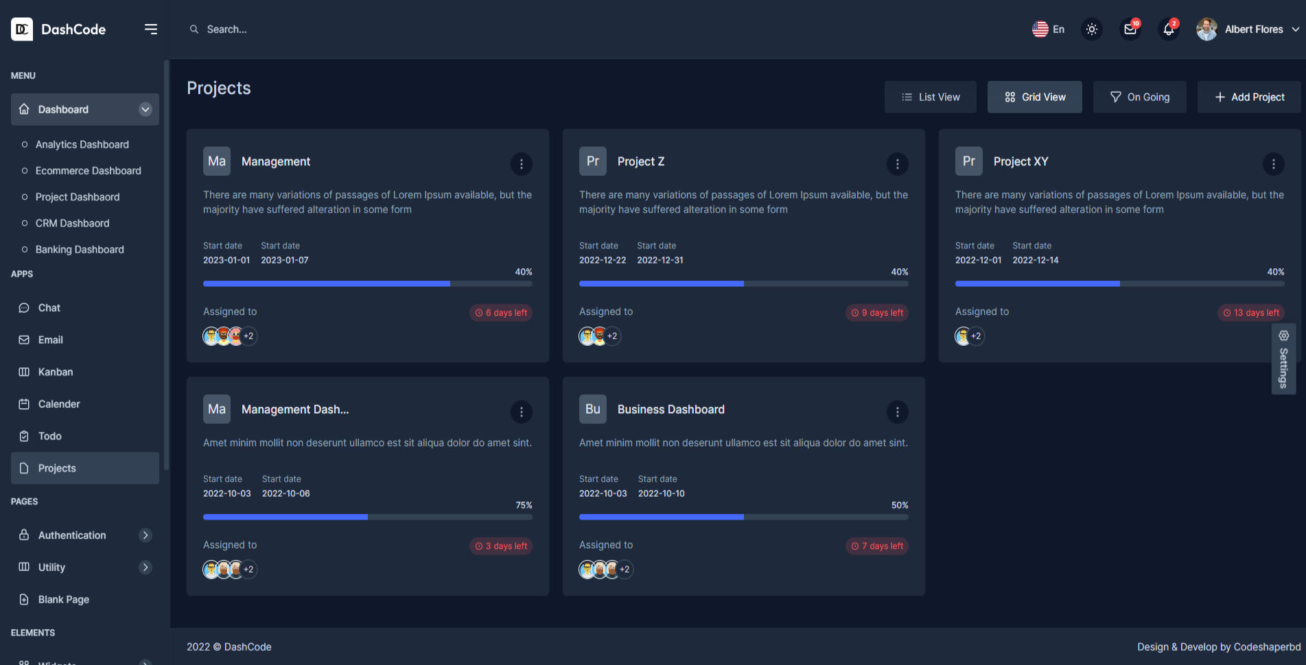 DashCode - Admin Dashboard Template