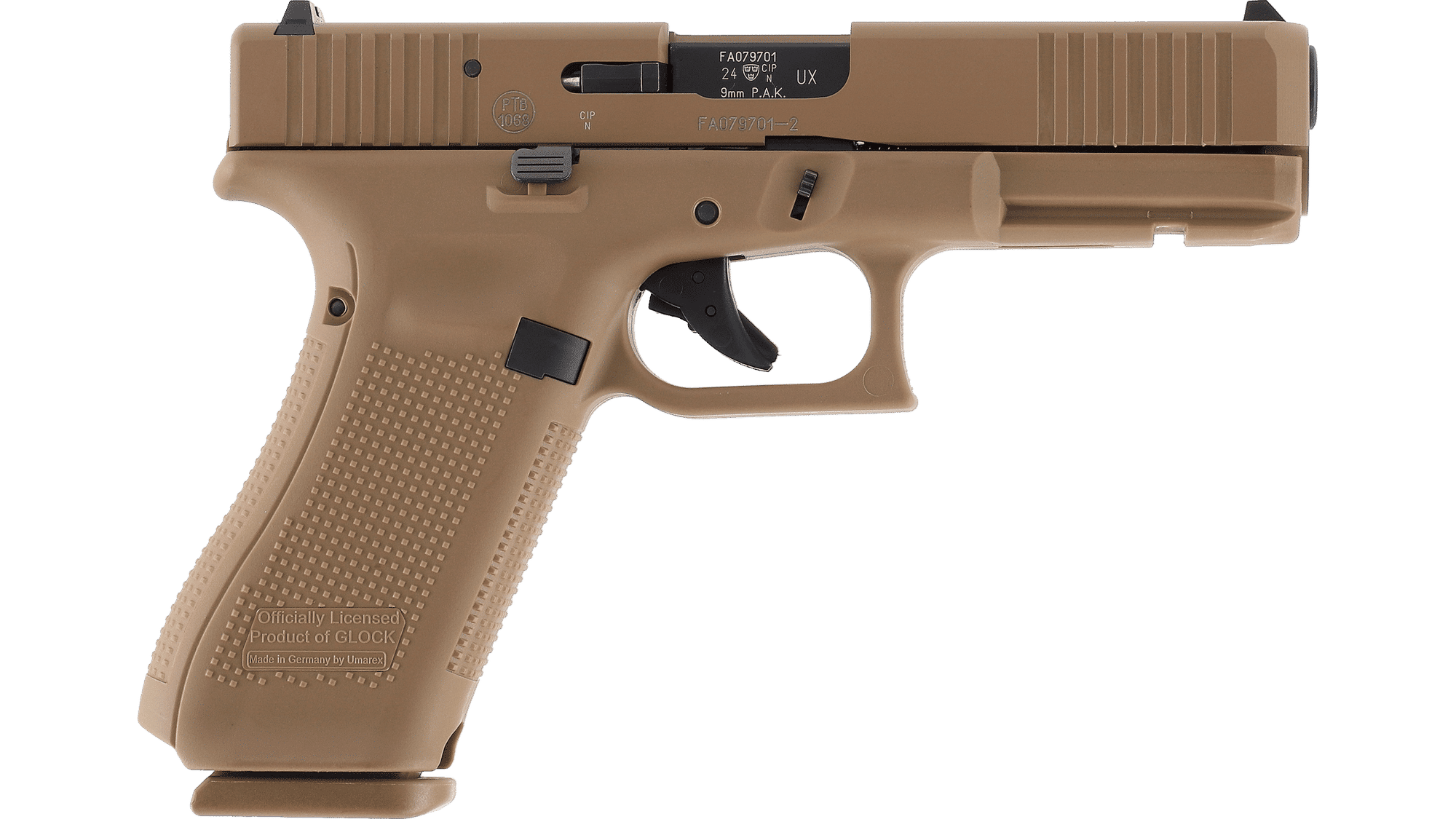 GLOCK 17 Gen5 SV Double Set - 9 mm P.A.K., Schwarz und Coyote