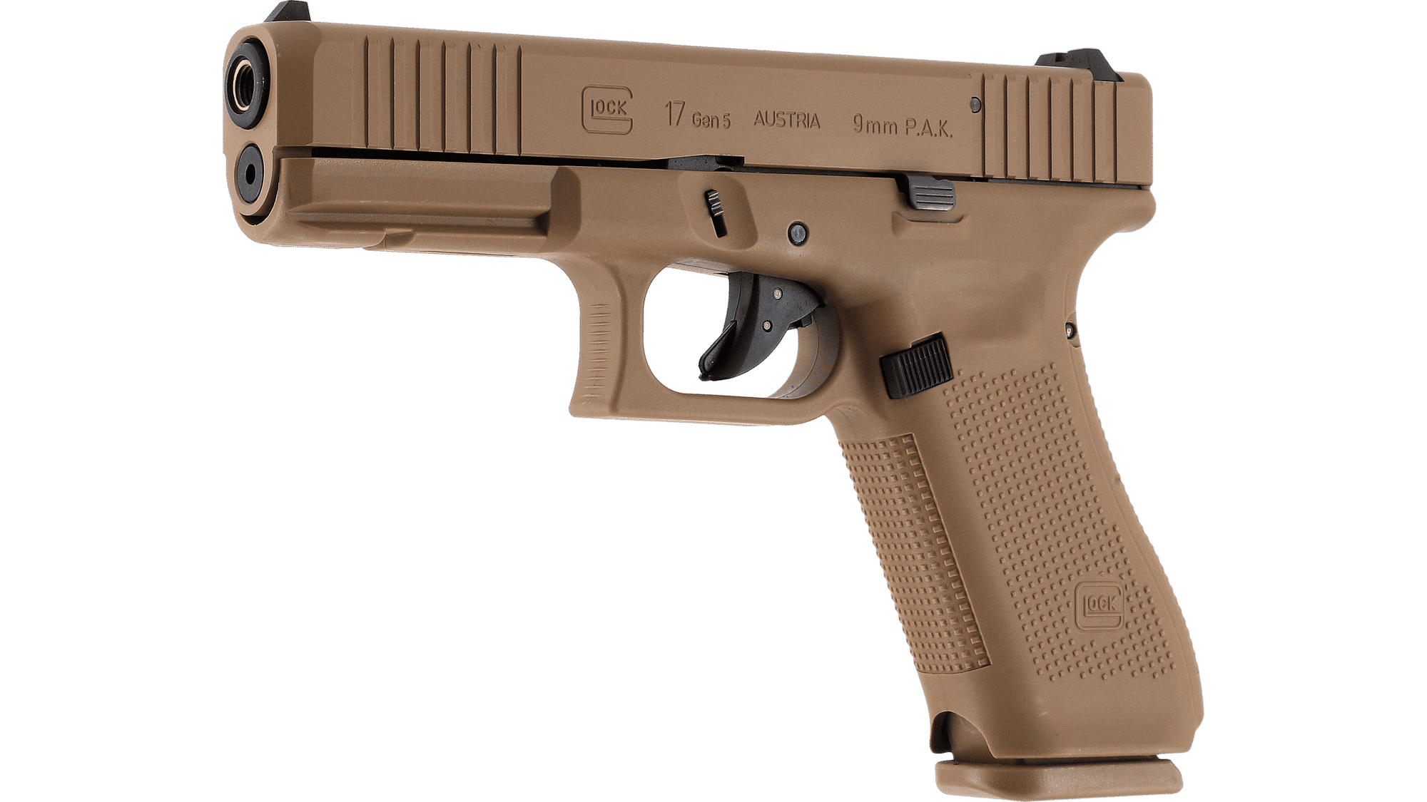 GLOCK 17 Gen5 SV Double Set - 9 mm P.A.K., Schwarz und Coyote