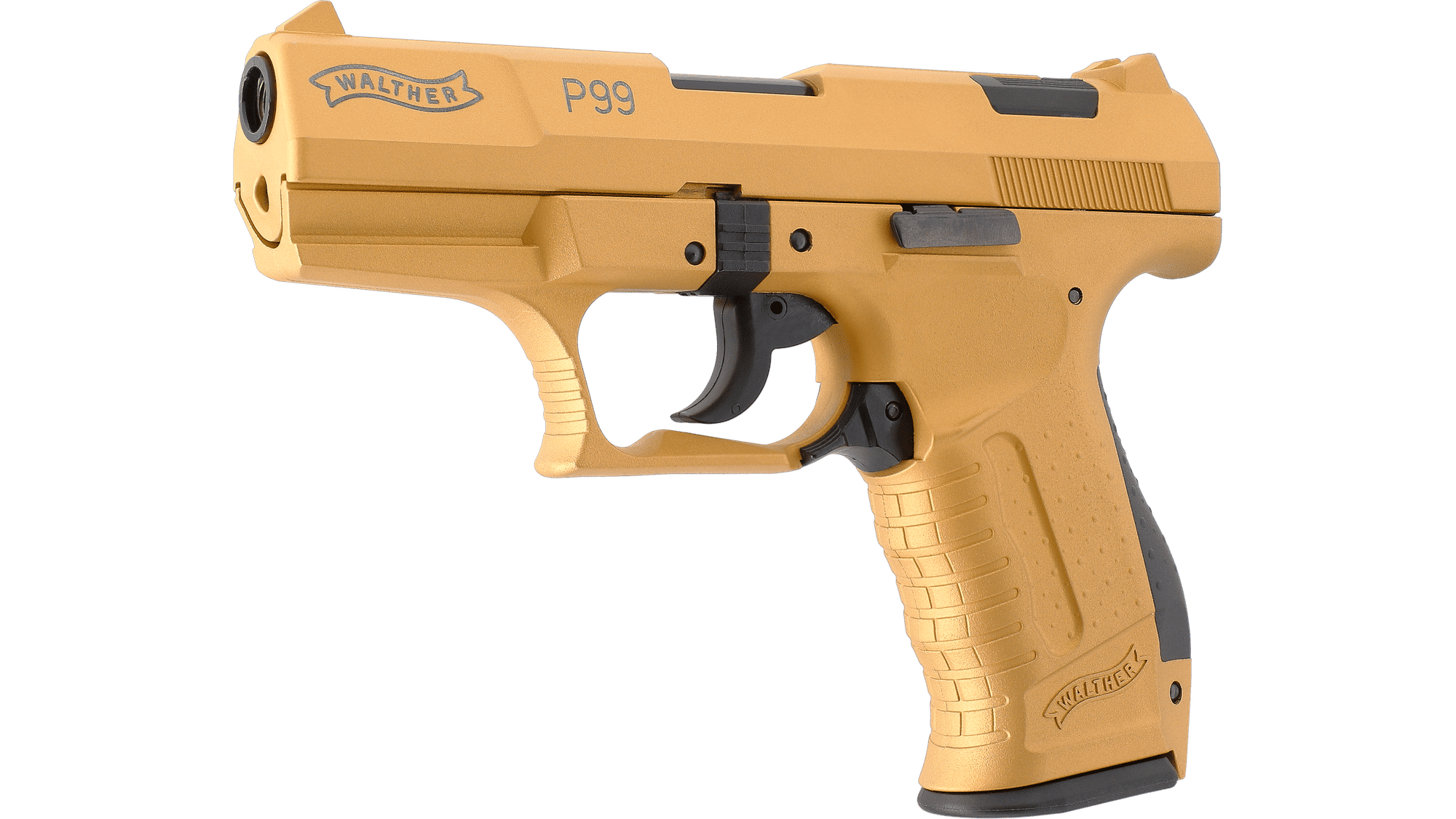 Walther P99 - 9 mm P.A.K., Glacier Gold