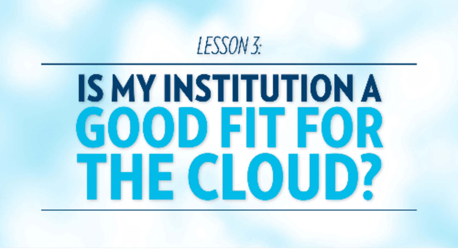 Banking Bits And Bytes Is The Cloud A Good Fit For My Institution
